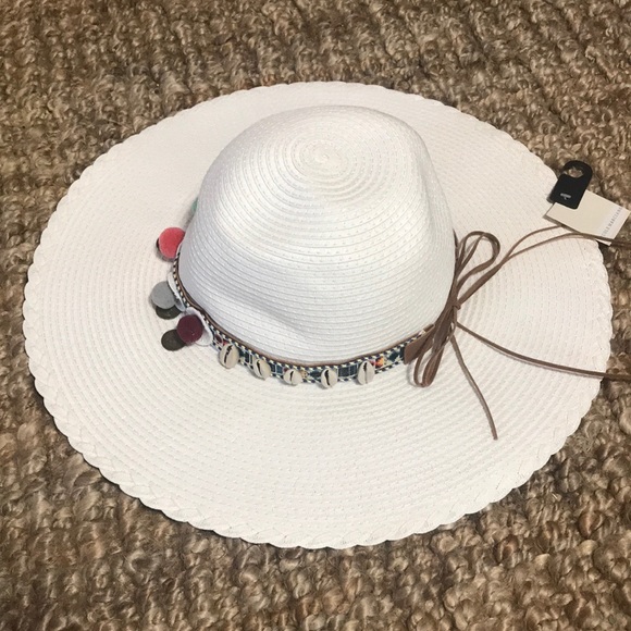 Nicole Marciano | Accessories | Nwt Nicole Marciano White Straw Hat ...